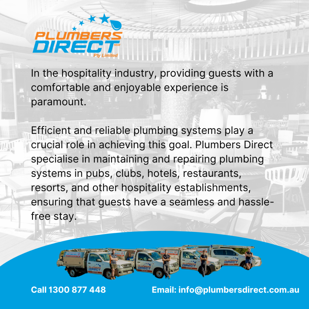Hospitality Plumbers in Sydney NSW | Plumbers Direct